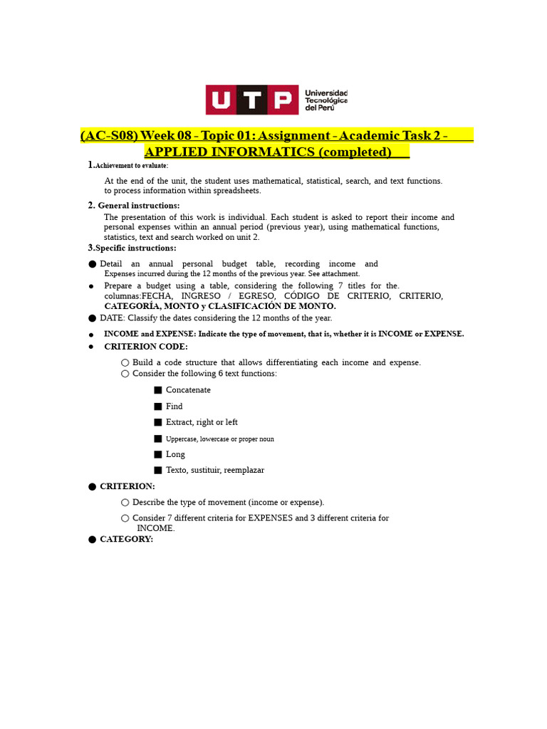 ? (AC-S08) Week 08 - Topic 01 Assignment - Academic Task 2 - APPLIED COMPUTER SCIENCE (GRADE 20 ...