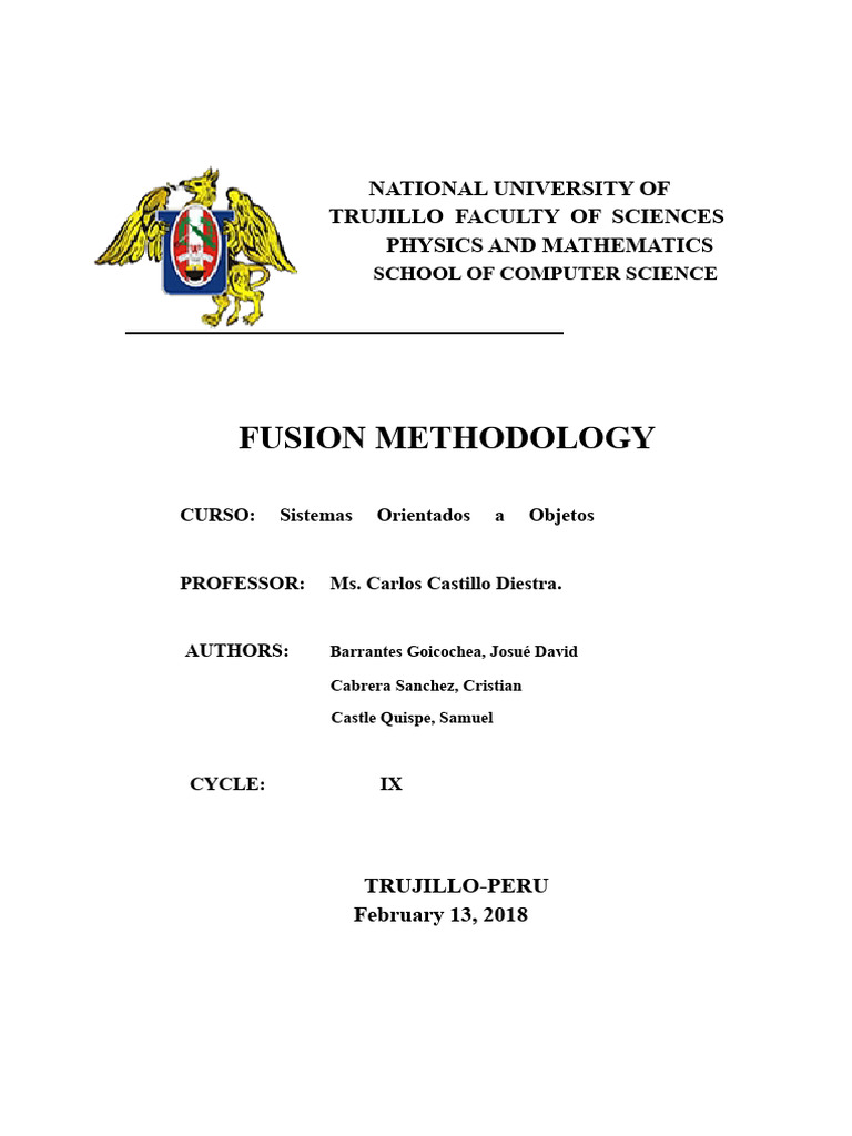 Fusion Methodology | PDF | Inheritance (Object Oriented Programming ...