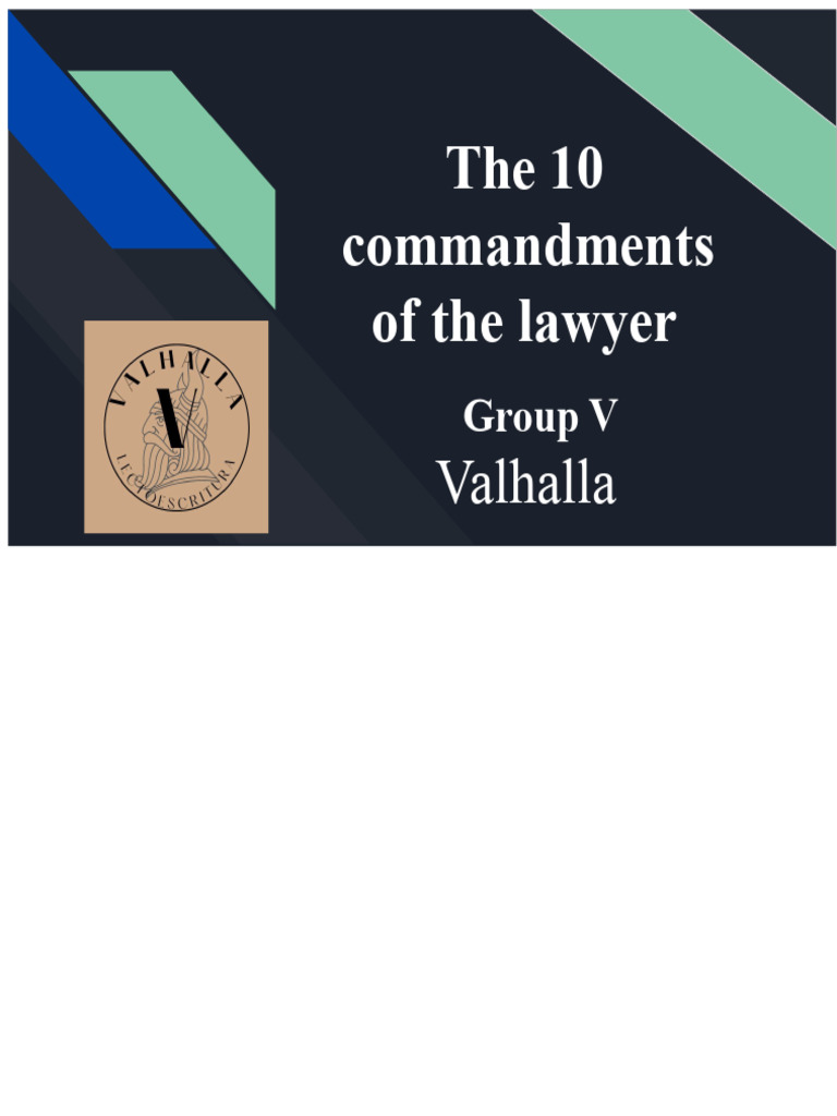 The 10 commandments of the network lawyer | PDF | Justice | Crime ...