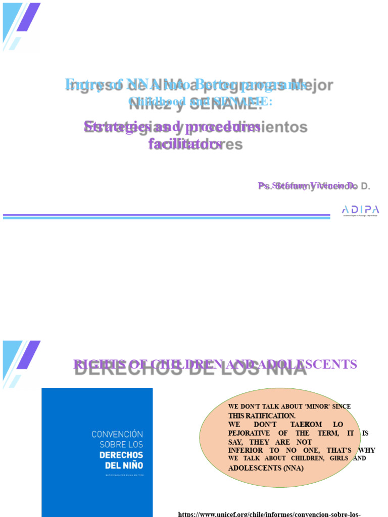 PPT - Admission of NNA to Mejor Niñez and SENAME programs Facilitating ...