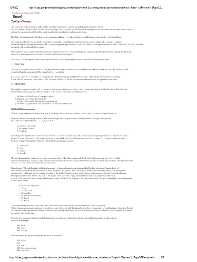The Chart of Accounts - Accounting | PDF | International Financial ...