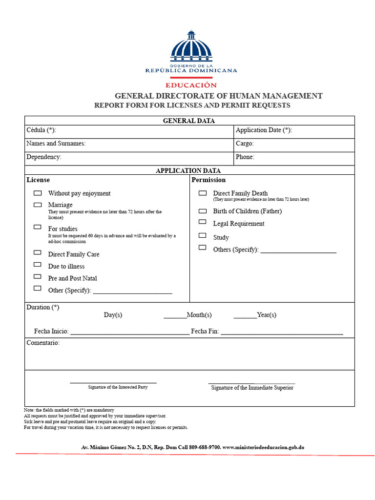 License and Permit Request Form Guide | PDF