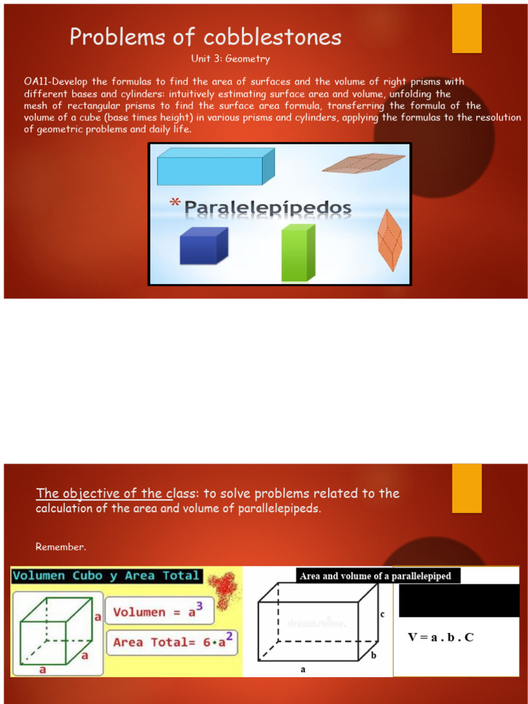 8° Problems of parallelepipeds | PDF | Volume | Area