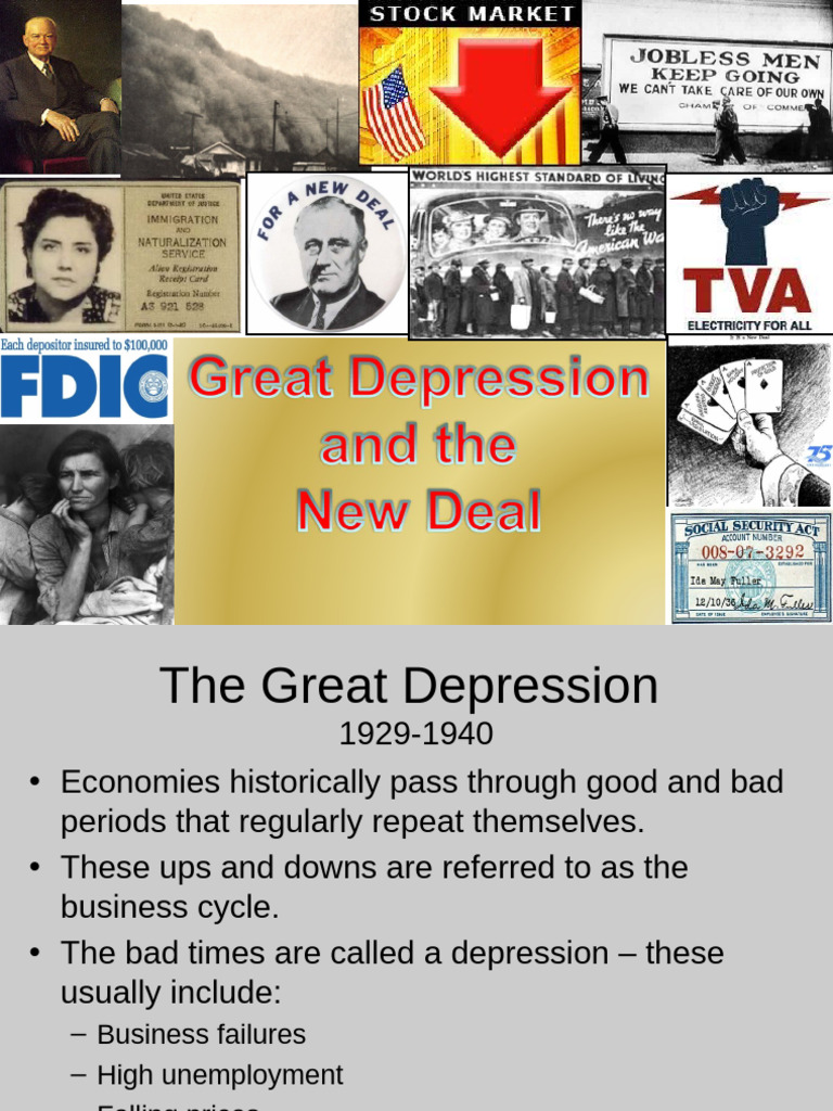 Eoc Staar Review 08 the Great Depression and the New Deal (1) | PDF ...