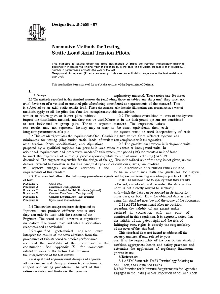 252322268-ASTM-DIM-3689-07-Axial Tension Pile Test.docx | PDF ...