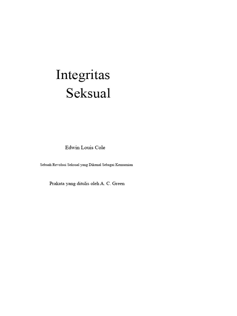 buku Integritas Seksual | PDF