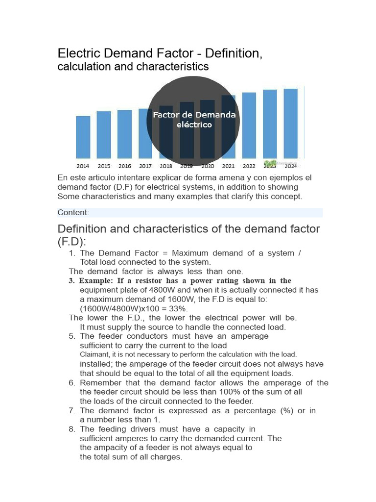 Electric Demand Factor | PDF | Electric Current | Electricity