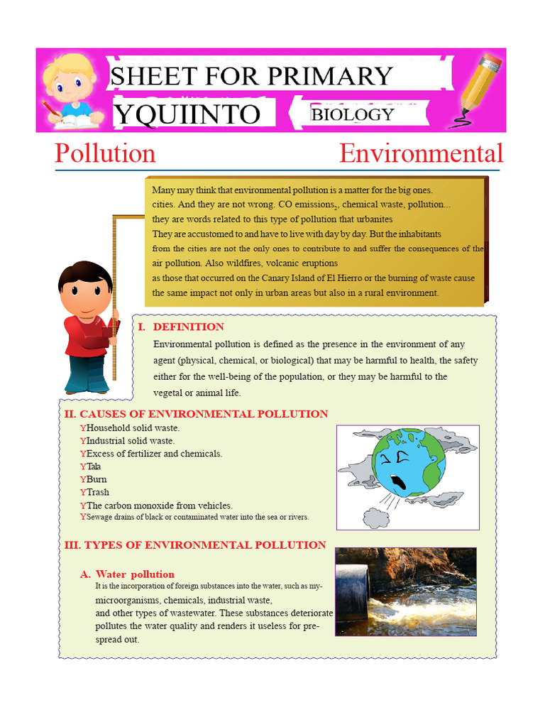Environmental Pollution for Fifth Grade | PDF | Pollution | Waste