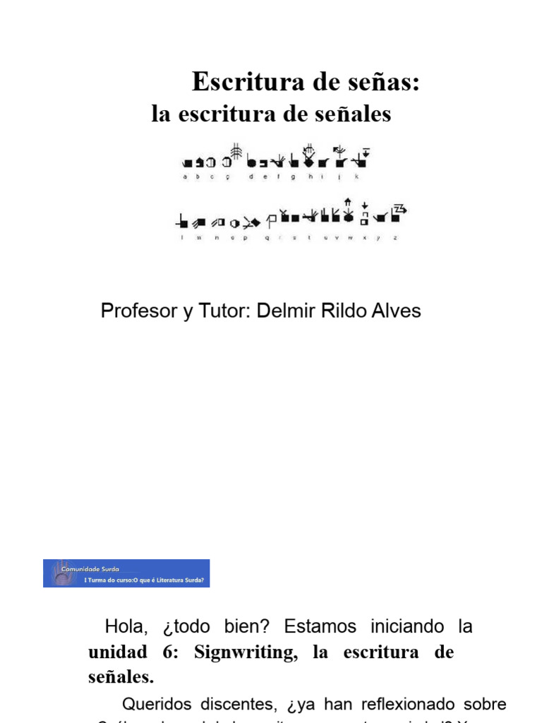 Escritura de Señales (PDF) | PDF | Escritura | Lenguaje de señas