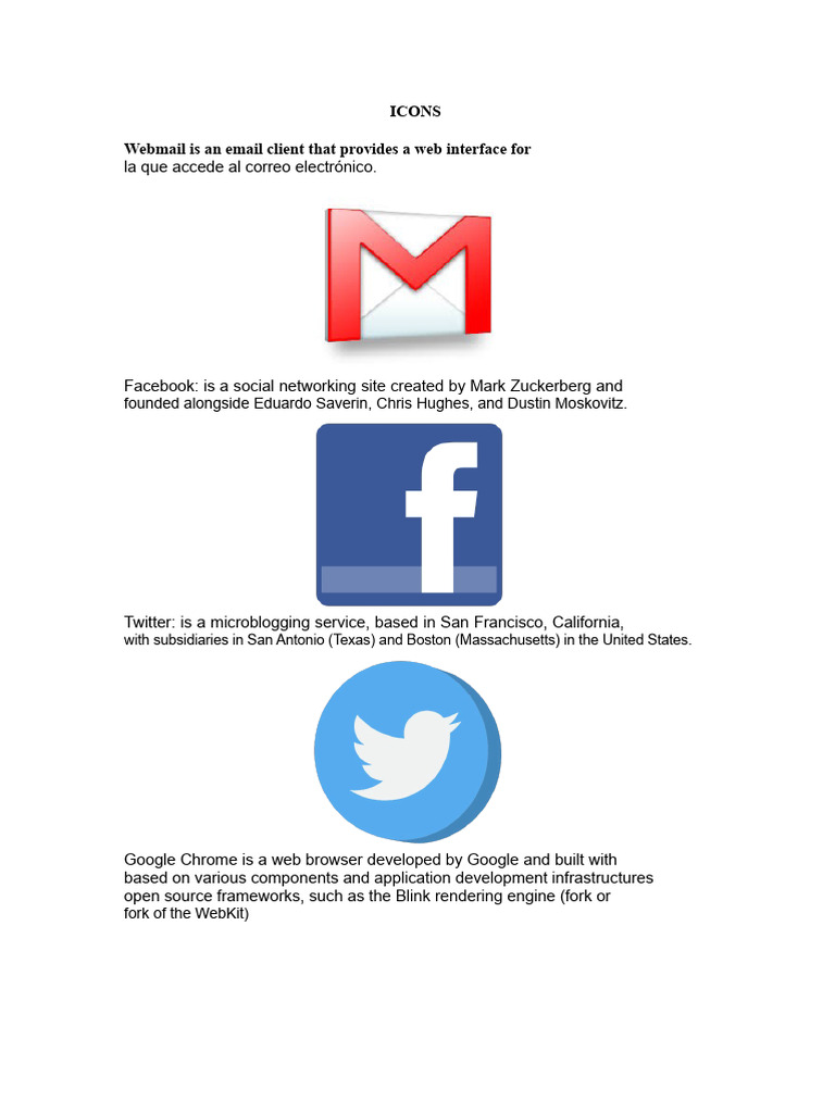 Icons With Their Meaning | PDF