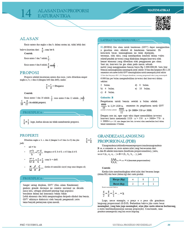 Rasio dan Proporsi dalam Matematika I | PDF