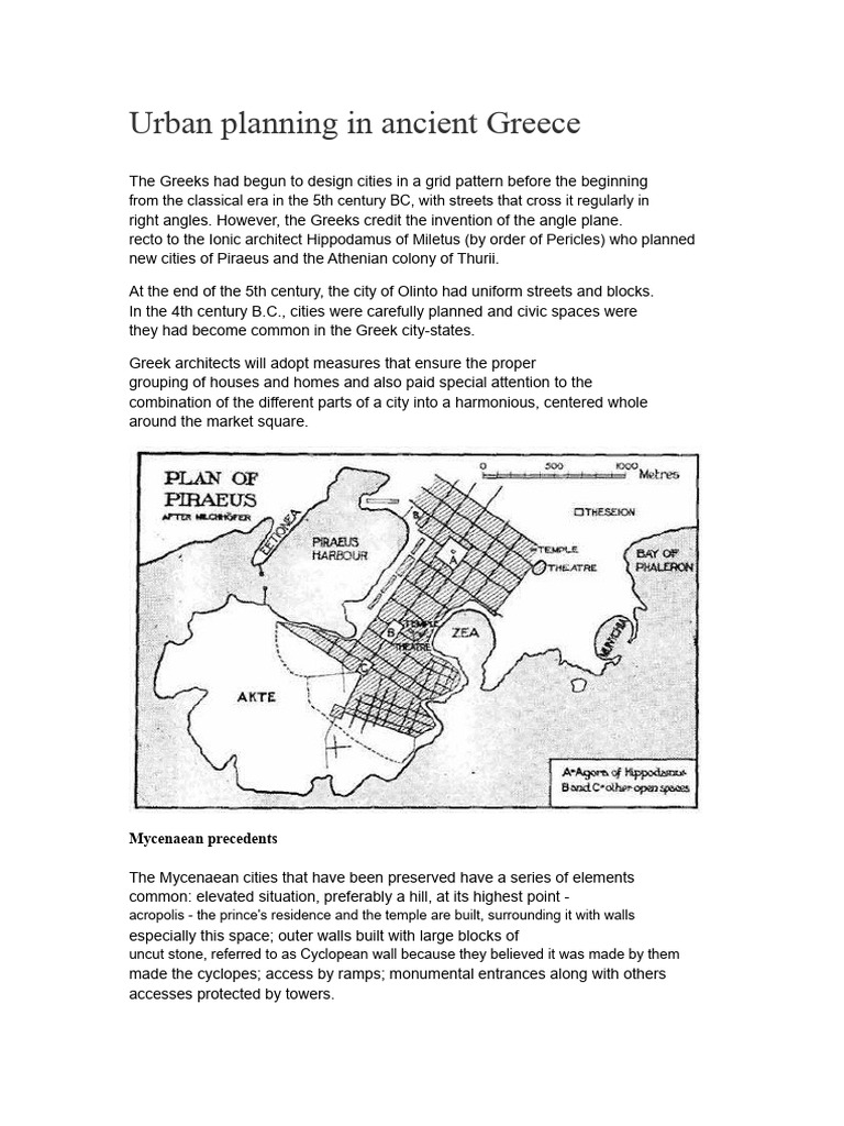 Ancient Greek Urban Planning Insights | PDF | Mycenaean Greece | Athens