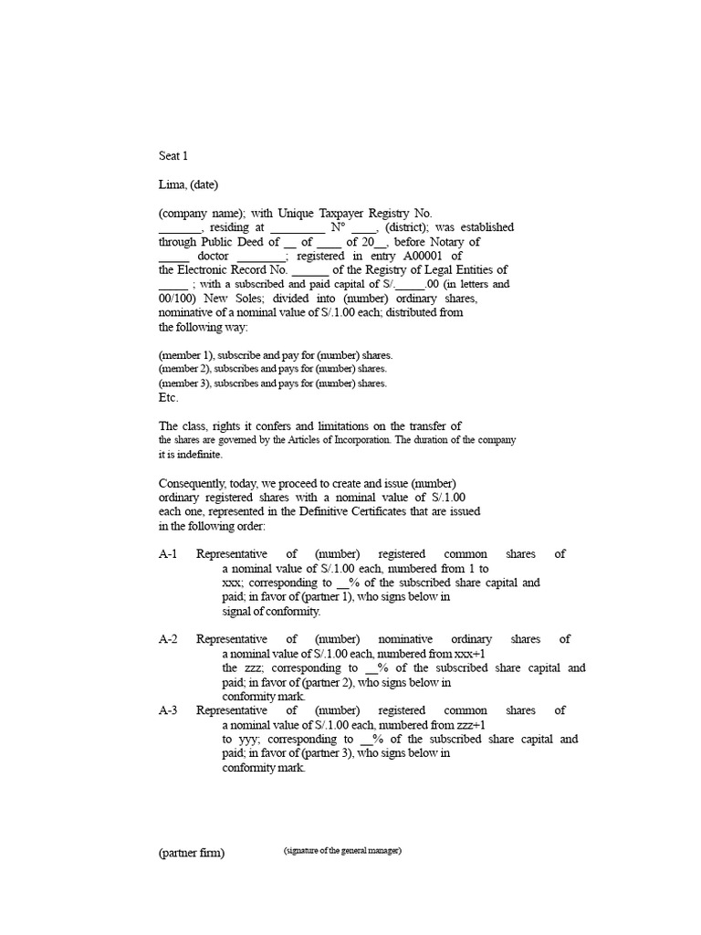 Share Registration Book Entry | PDF | Assignment (Law) | Business Law