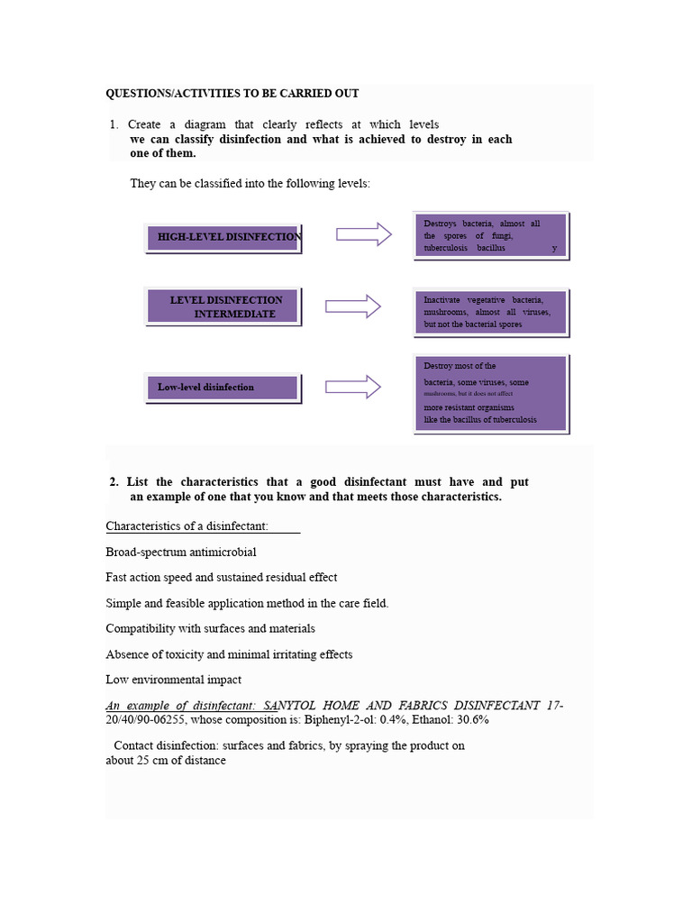 Activity 2 Unit 5 Module 3 | PDF | Disinfectant | Sterilization ...