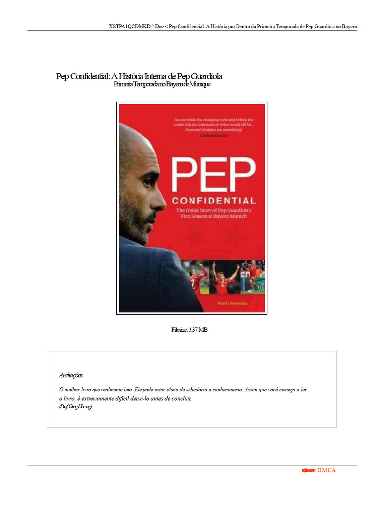 Livro Pep Confidential A História Interna de Pep Guardio | PDF | Futebol