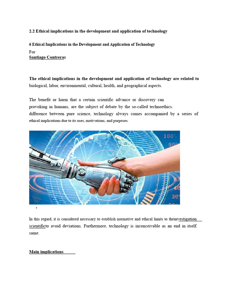 Ethical Implications of Technology | PDF | Science | Knowledge
