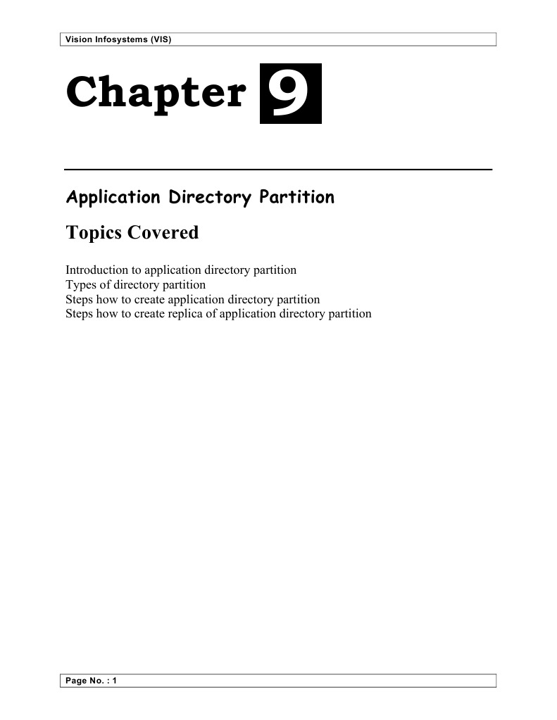 Topics Covered: Application Directory Partition | PDF | Active ...