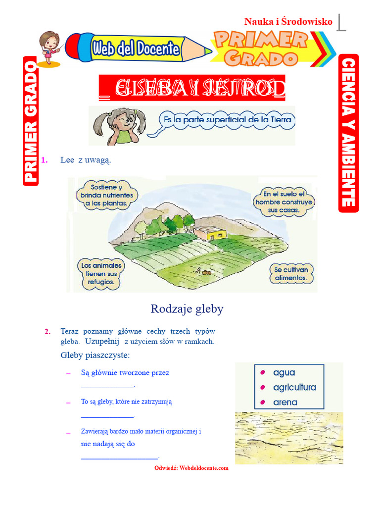 Gleba I Jej Rodzaje Dla Pierwszej Klasy Szkoły Podstawowej - Gleba-I ...