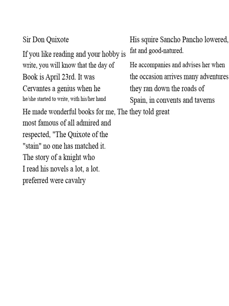 Don Quixote: Adventures of a Knight | PDF
