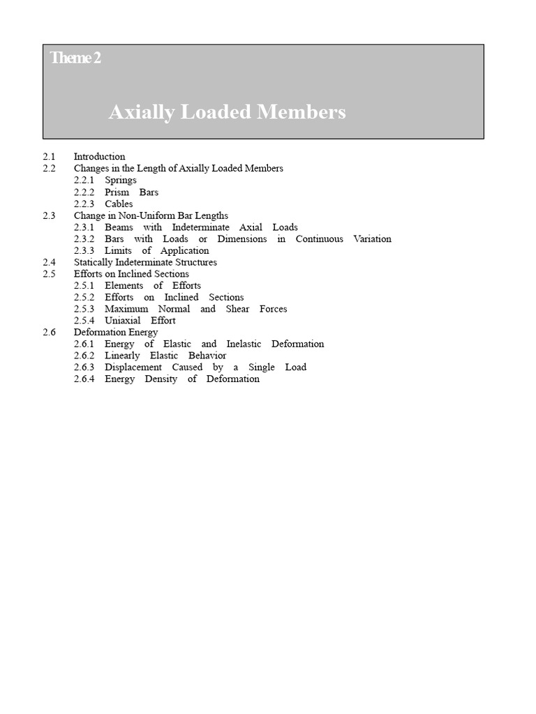 Axially Loaded Members Overview | PDF | Stress (Mechanics ...
