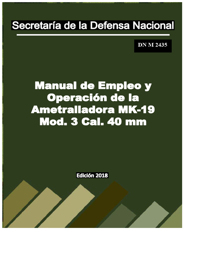 Manual de Emprego e Operação da Metralhadora MK-19 Mod. 3 Cal. 40 Mm ...