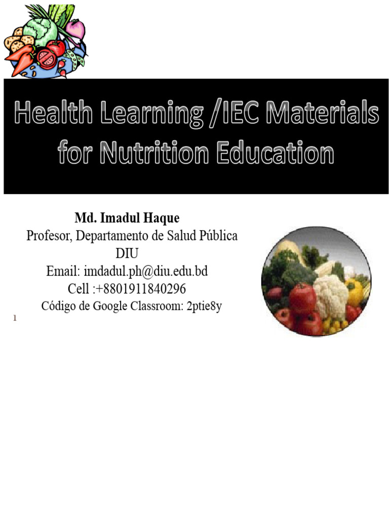 Materiales IEC para Educación en Salud | PDF | Comunicación | Póster