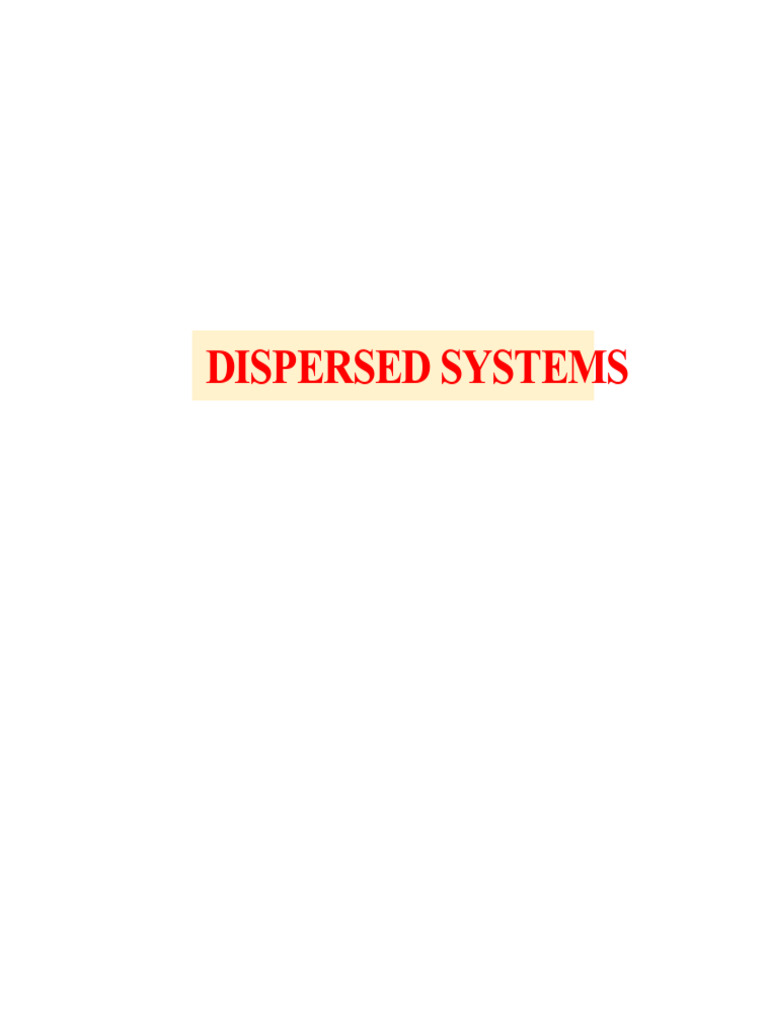 (17) Dispersed system - Solutions | PDF | Mass Concentration (Chemistry ...