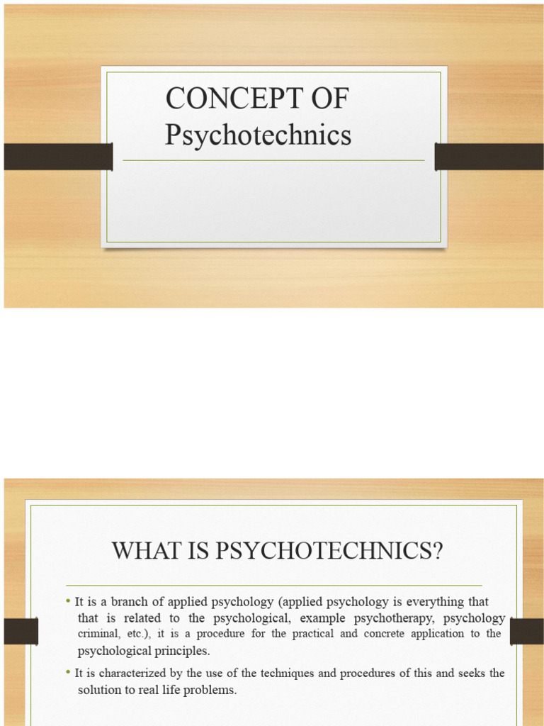 Concept of Psychotechnics | PDF | Psychology | Applied Psychology