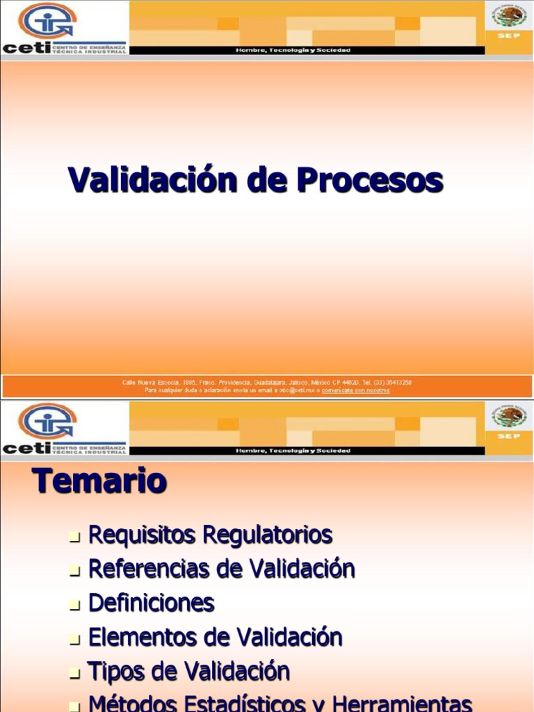validacion-procesos | Calidad (comercial) | Industria farmacéutica