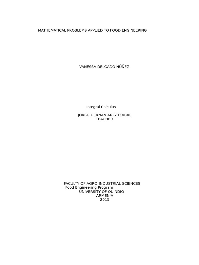 Applied mathematics in food engineering | PDF | Equations | Mathematics