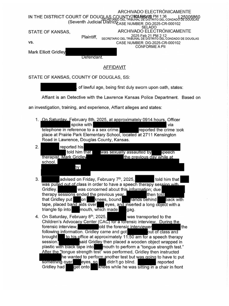 Declaración jurada de Mark Gridley | PDF