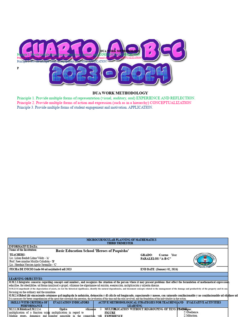 Mathematics Third Trimester 4TH.... | PDF | Cognition | Learning