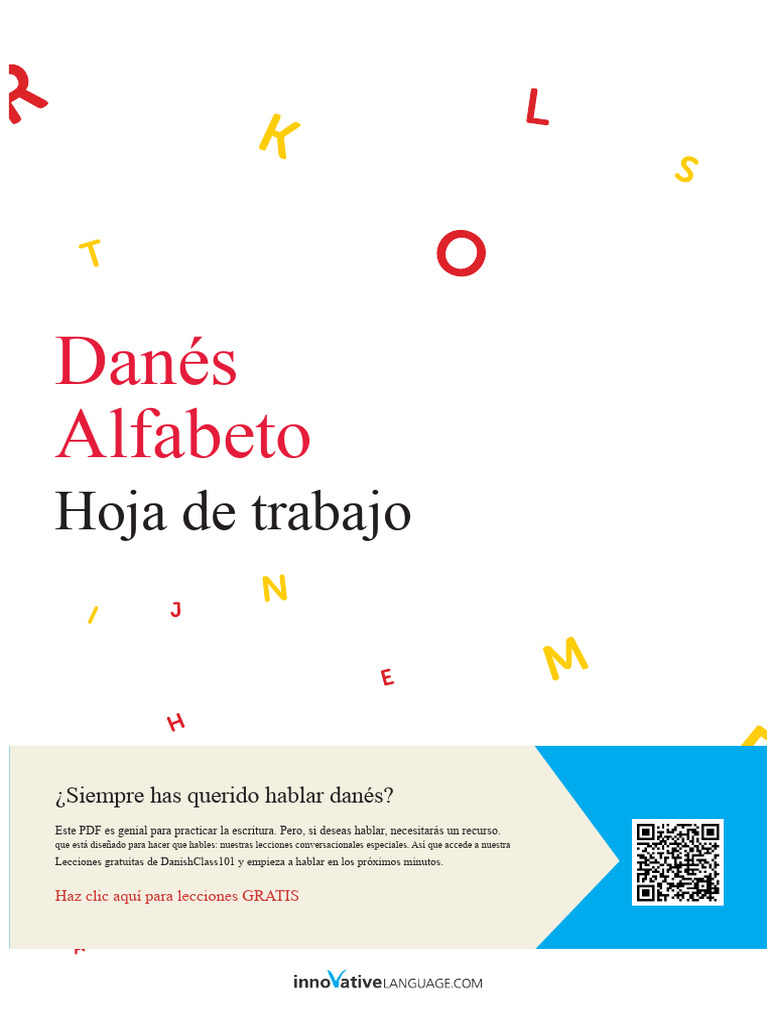 Hoja de Trabajo Del Alfabeto Danés | PDF | Sílaba | Alfabeto