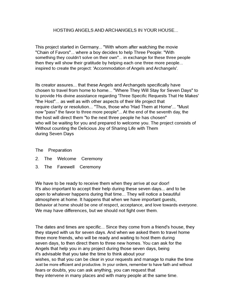 Hosting Angels and Archangels at Home | PDF | Love | Michael (Archangel)