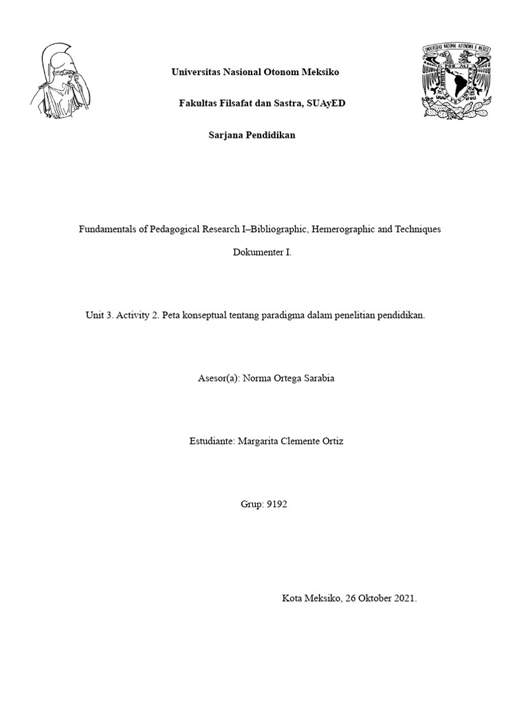 U.3.Aktivitas 2. Peta konsep tentang paradigma dalam penelitian ...