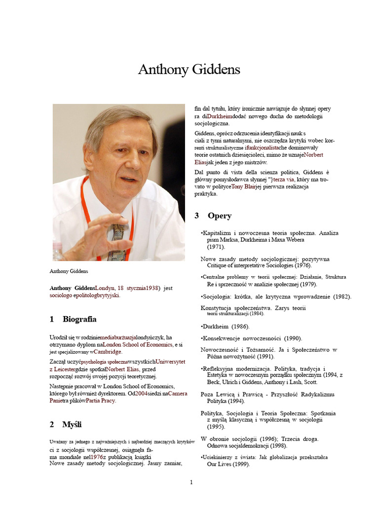 Anthony Giddens | PDF