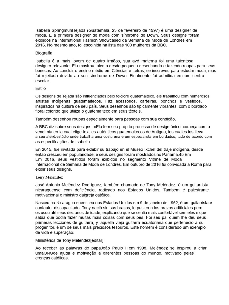 Isabella Springmuhl Tejada | PDF