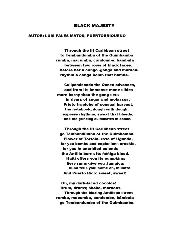 134905502 Black Majesty Luis Pales Matos Puerto Rico | PDF