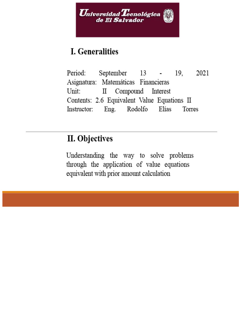 2.6 Equivalent Value Equations II and Exploratory Test | PDF | Interest ...
