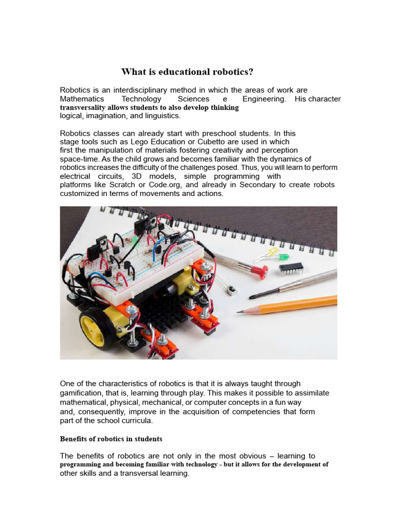 EDUCATIONAL ROBOTICS 3 BGU | PDF | Robotics | Creativity