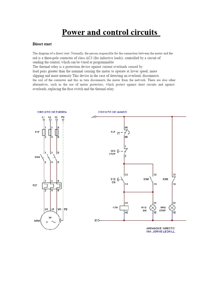 Power and Control Circuits BORIS | PDF | Relay | Power Engineering