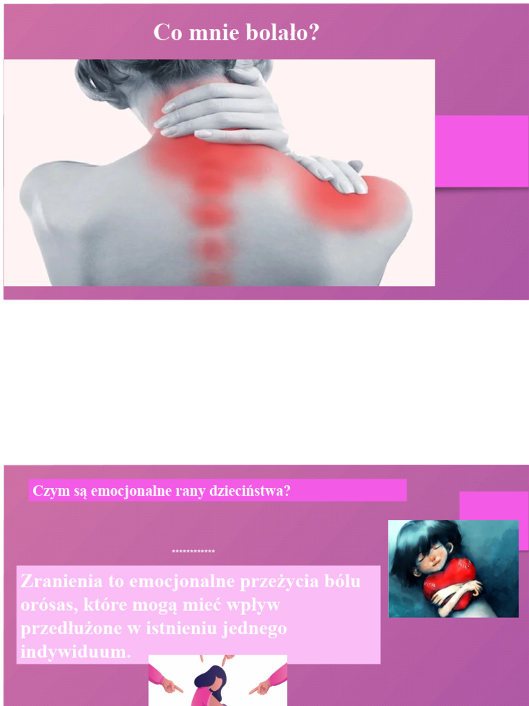 Rany Dzieciństwa - Prezentacja | PDF