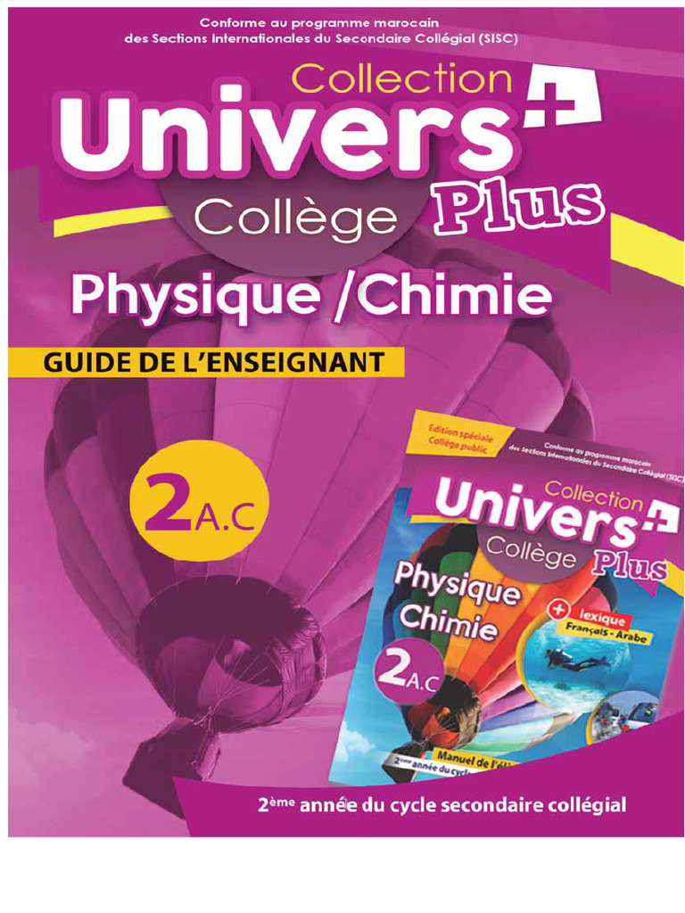 Guía Del Profesor - Univers Plus - FÍSICA QUÍMICA - 2AC | PDF ...