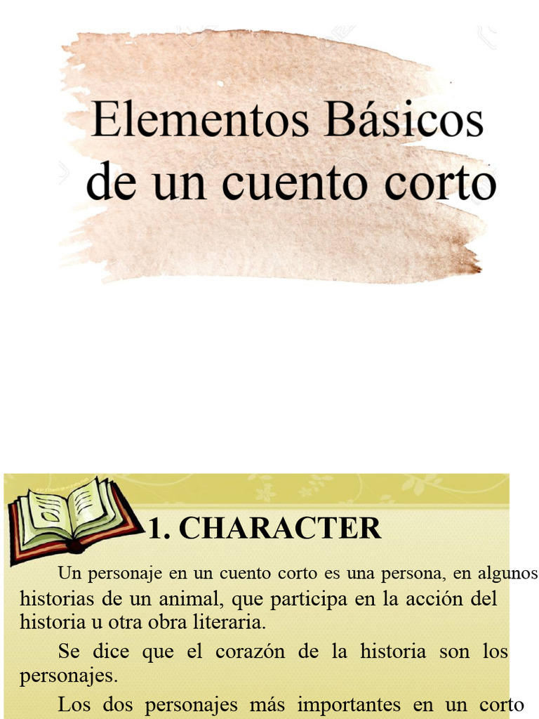 Elementos Clave de un Cuento Corto | PDF | Narración | Cuentos