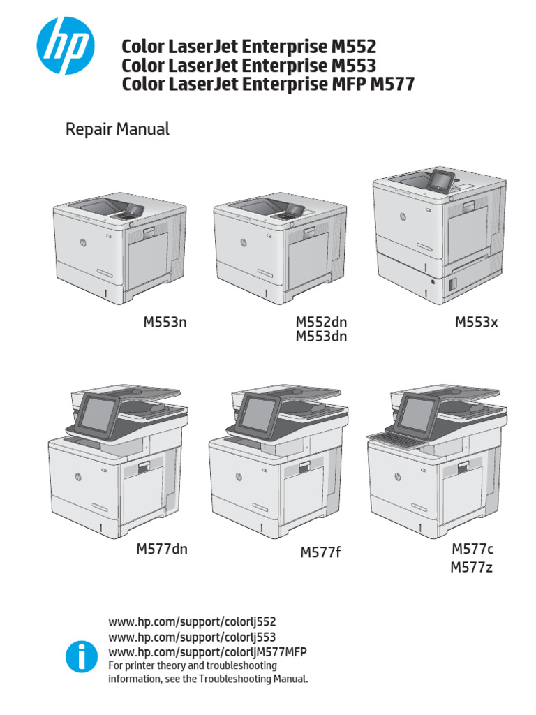 HP Color LaserJet M552 M553 M577 Repair Manual 66abf38cdca6c | PDF ...