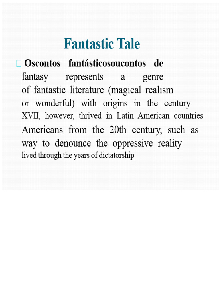 Understanding Fantasy Tales and Their Traits | PDF
