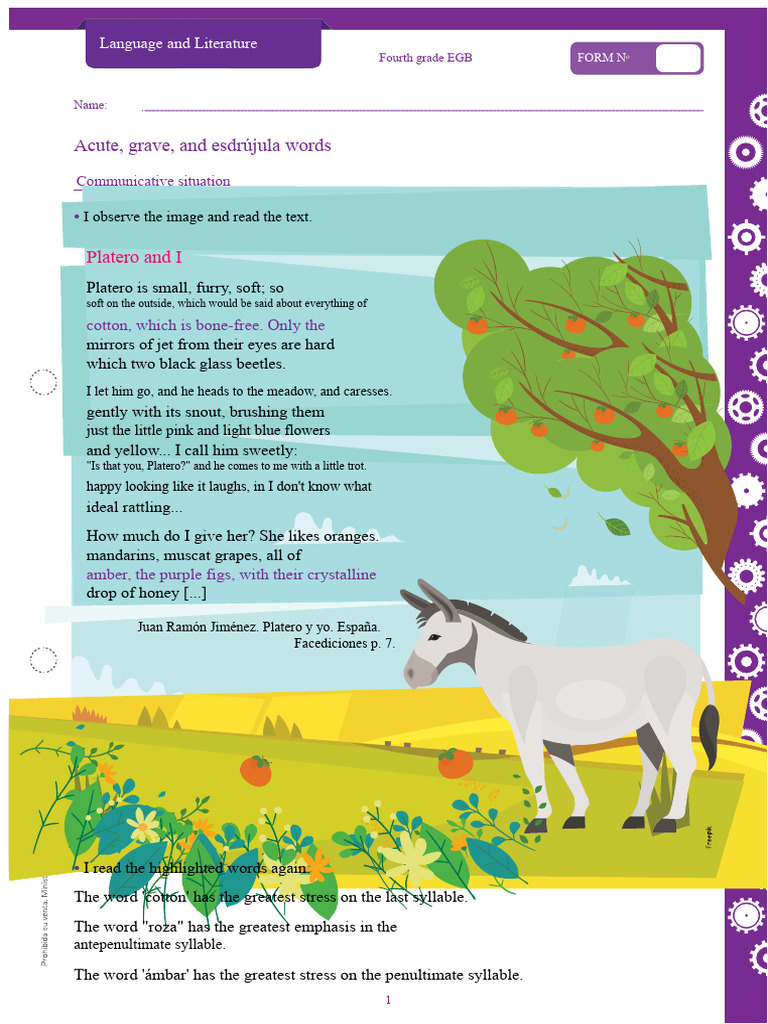 Language and Literature - 4th Grade - Sharp Flat and Proparoxytone ...