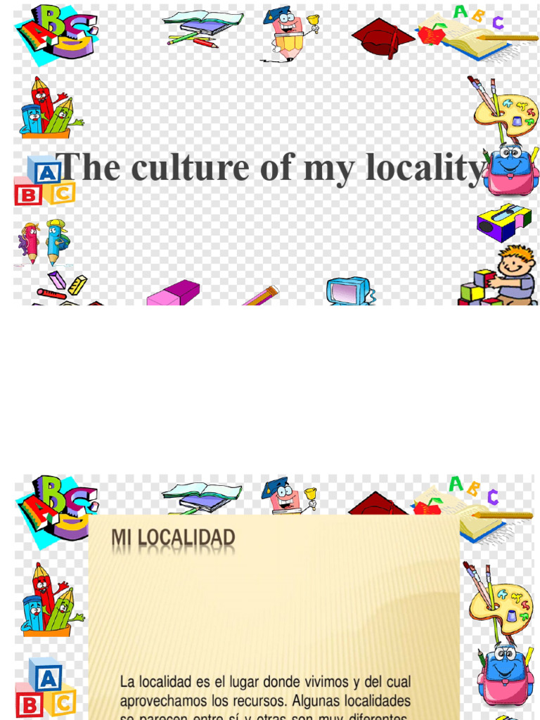 The Culture of My Locality | PDF