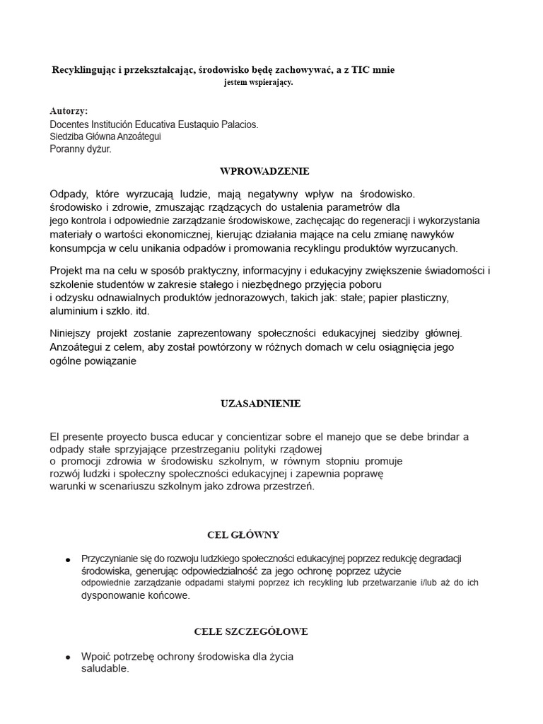 Struktura Projektu | PDF