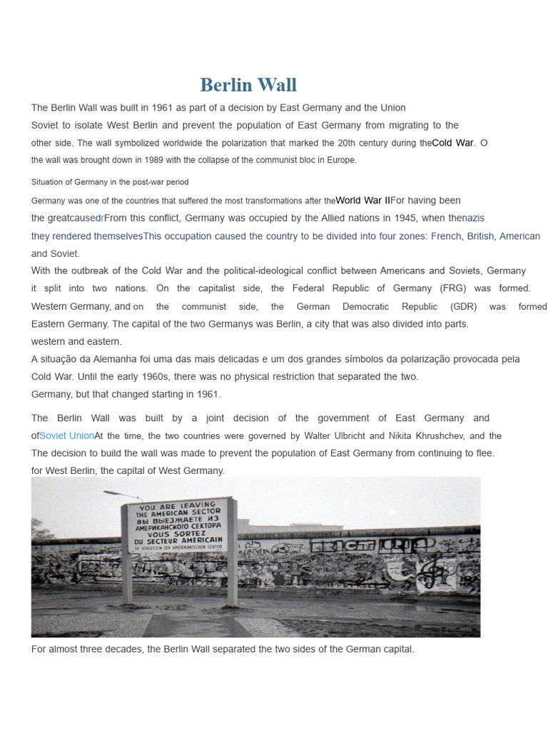 ACTIVITY 9th Berlin Wall | PDF | Berlin Wall | East Germany